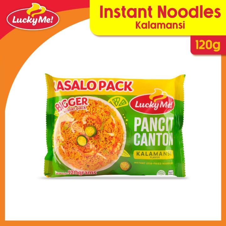 Lucky Me! Pancit Canton Instant Noodles Kalamansi Kasalo Pack 120g ...