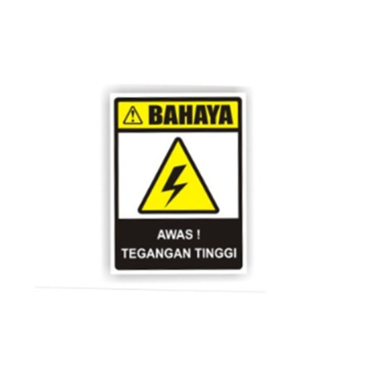 STICKER SIGN K3 BAHAYA AWAS TEGANGAN TINGGI 15 x 20 CM | Lazada Indonesia