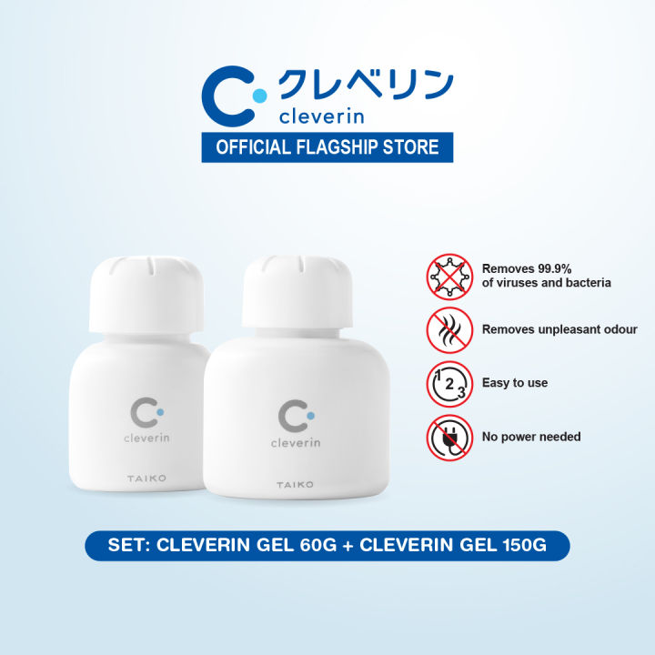 Cleverin Gel 60g + Cleverin Gel 150g Air Sanitiser/ Air Sanitizer/ Anti ...