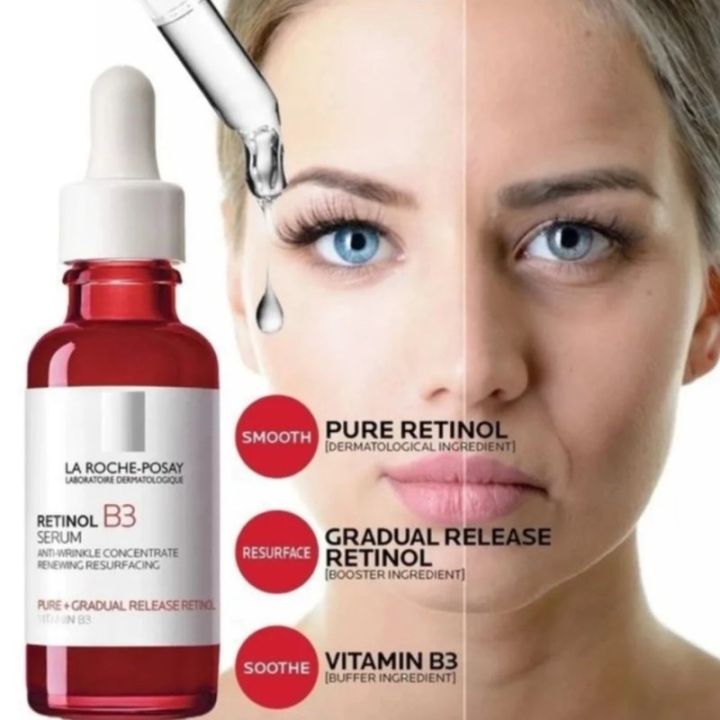 La Roche-Posay Pure Retinol Face Serum with Vitamin B3 Anti Aging ...