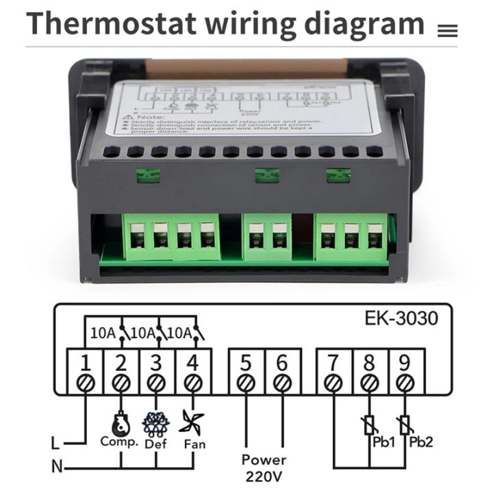 Digital Temperature Controller 220V Cool Heat Switch Refrigerator ...