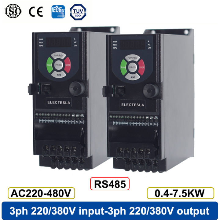 Three-phase 220V 380V 0.4-7.5kw Output VFD Inverter Motor Speed Controller Frequency Converter ...