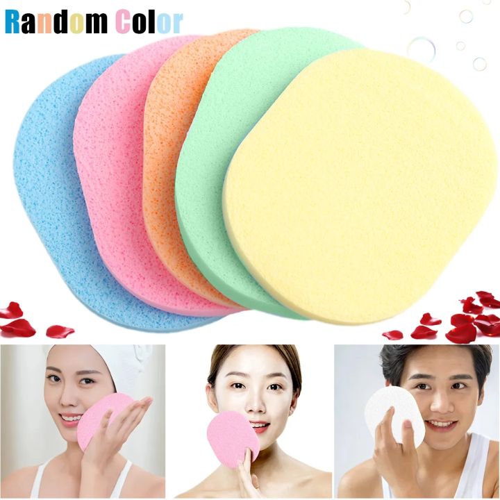 3pcs Face Round Makeup Remover Tools Natural Sponge Cellulose Compress ...