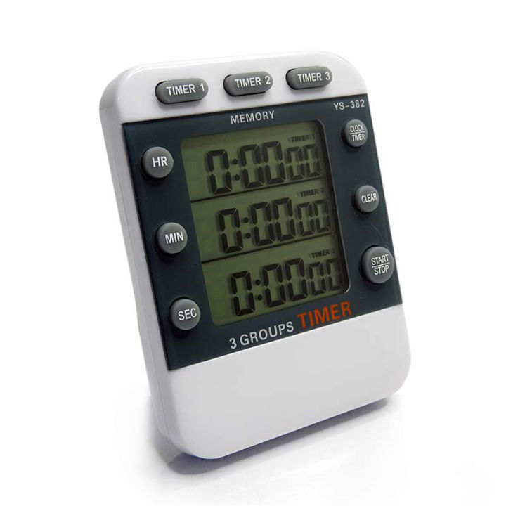 3 Channel jumbo display clock timer นาฬิกาจับเวลา 3 ช่อง มี 3 กลุ่มเวลาให้เลือกใช้งาน หน้าจอใหญ่ ...