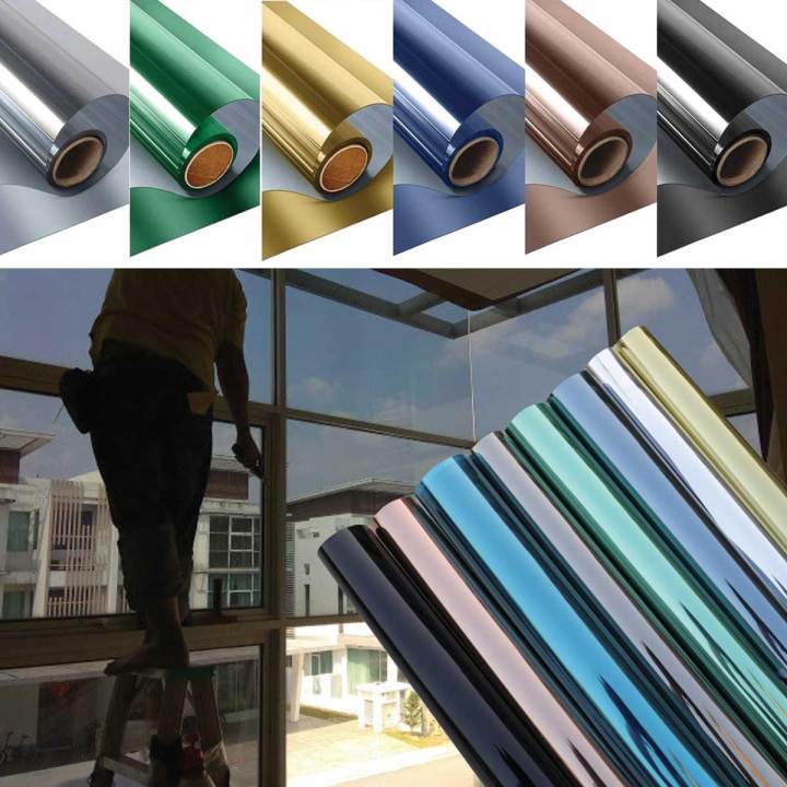 DIY FreeTools Tinted Rumah Privacy Window Film Color Glass Sticker ...