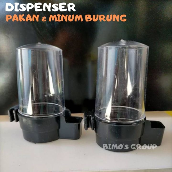 DISPENSER BURUNG 1SET ISI 2 TEMPAT PAKAN MINUM BURUNG WADAH PAKAN BURUNG CEPUK TABUNG BURUNG ...