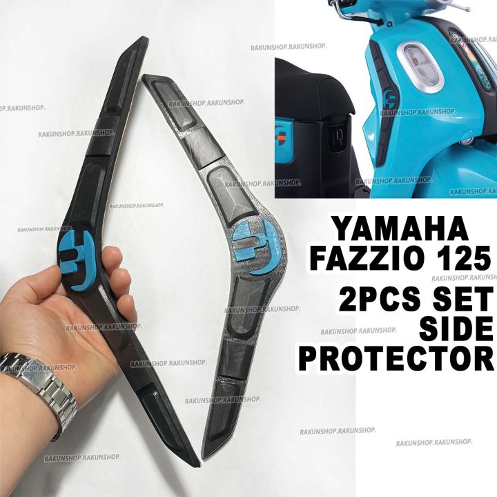 Yamaha Fazzio 125 Side Protector 2 pcs Cyan / Gray Plug and play ...