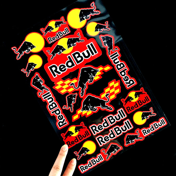 Red-Bull Racing F1 Sticker Red Bull Decal Reflective MotoGP Red Racing ...