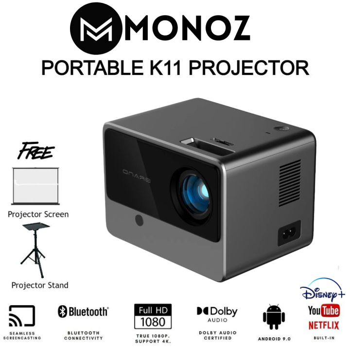 🎉7.7 MEGA SALE 🎉Monoz Projector K11 Wifi Beamer Home Theater 4k ...