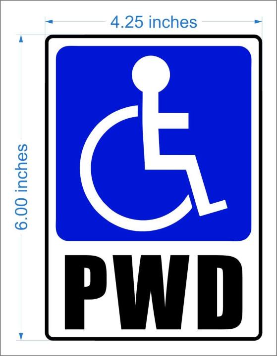 Car Premium Vinyl Sticker PWD 4.25 x 6.00 inches | Lazada PH