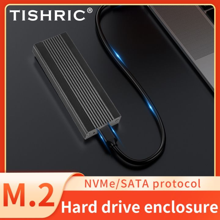 TISHRIC SSD M2 Adapter NVME External Hard Drive Case M.2 To USB Type C ...