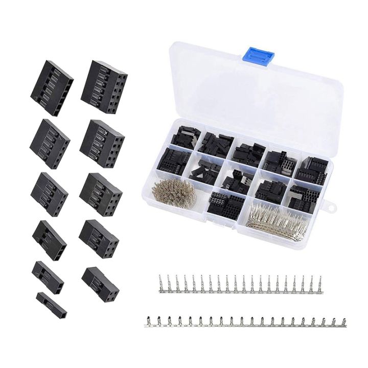 620Pcs Dupont Connector Kit with Wire Crimper Plier 2.54Mm Pitch 1/2/3/4/5/6 Pin JST SM and 2.54 ...