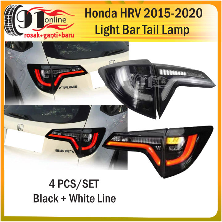 Honda HRV 2015 - 2020 Koito Style Light Bar Tail Lamp ( Clear + Black ...
