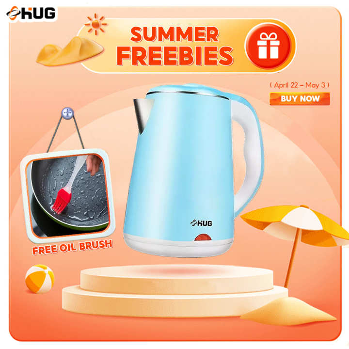 HUG EK-22 Fast Boiling Electric Heater Kettle Stainless Steel Water ...