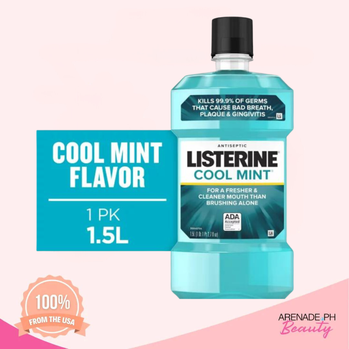 Listerine Cool Mint Antiseptic For A Fresher & Cleaner Mouth Than ...