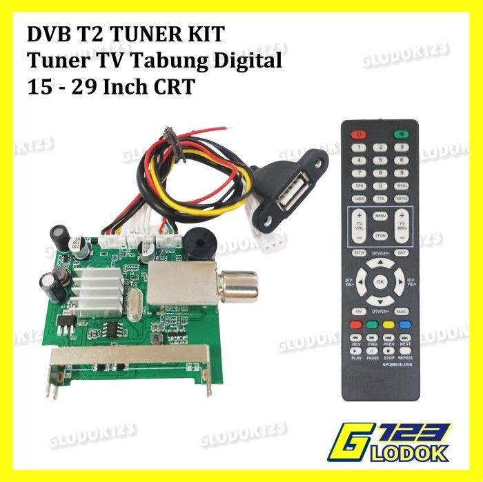 Tuner Digital TV Tabung DVBT2 Reciever Kit Set 15 - 29 Inch Universal ...