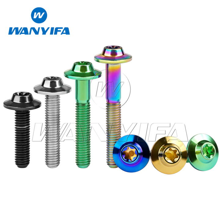 Wanyifa M5 M6x10 12 15 20 25 30 35mm Pitch 1.0mm Titanium Bolt for Bicycle Butterfly Umbrella ...
