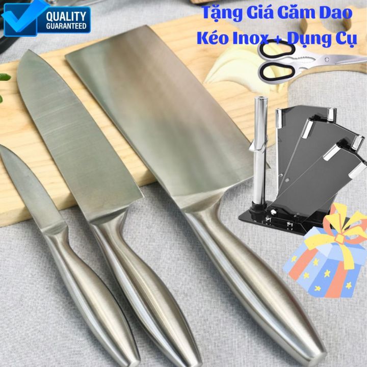 Sét 3 Con dao nhật inox đặc nguyên khối - Bộ dao inox Nhật cao cấp 3 ...