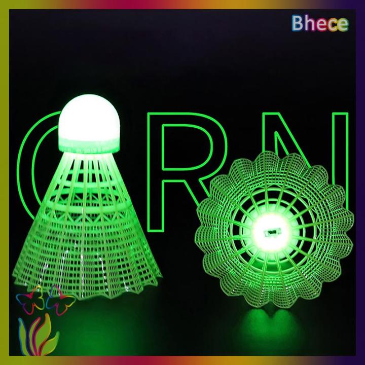 Bhece ลูกขนไก่แบดมินตันพลาสติกเรืองแสงไฟ LED ลูกบอลหลากสีสำหรับฝึกกีฬา ...