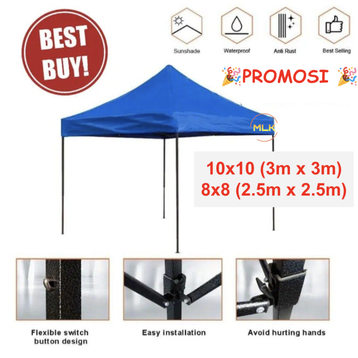 MLK 🔥 Raya Promosi 🔥 8x8/ 10x10 Canopy [Sell with Set]/ 1PCS PER ORDER ...