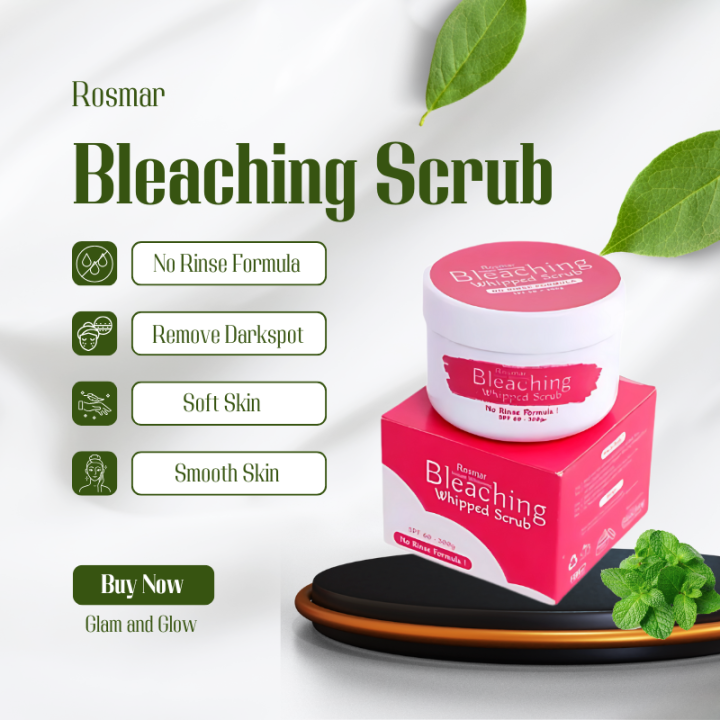 Rosmar Bleaching Whipped Scrub | BWS 300g Full Tub 100g Trial Tub 50g ...