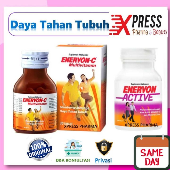 ⚡XPRESS⚡ Enervon C isi 30 tablet botol Vitamin EnervonC | Lazada Indonesia