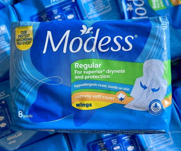Modess Regular Cottony Soft with Wings 8 pads | Lazada PH
