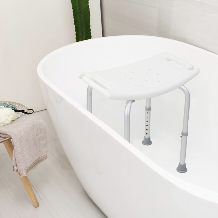 Non-slip Bathroom Stool, Backless Bath and Shower Chair, Height ...