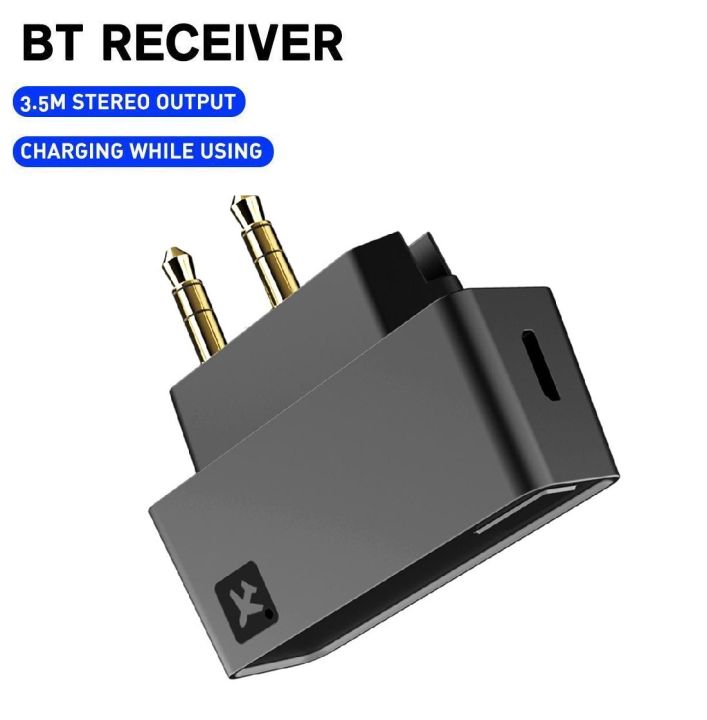 Airplane Bluetooth Transmitter Adapter 5.0 Audio Input 3.5mm Receiver 2 ...