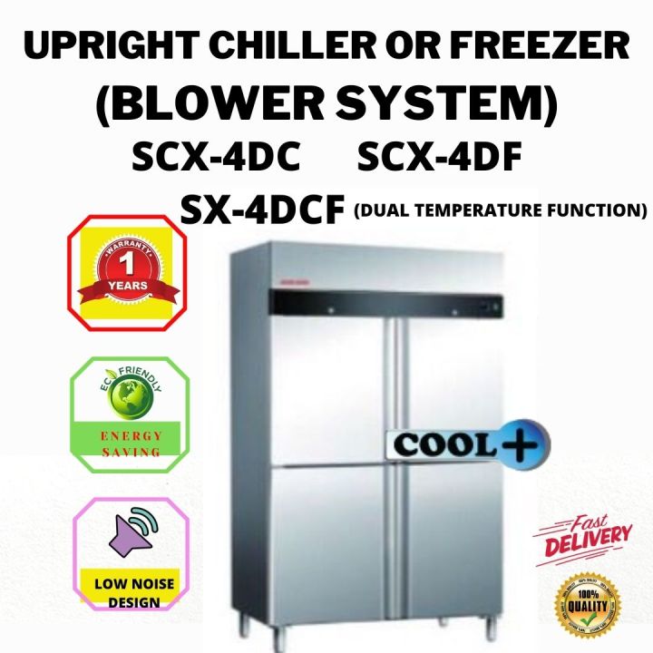 Stainless Steel 4 Doors Upright Freezer (Blower & Auto defrost Systems ...