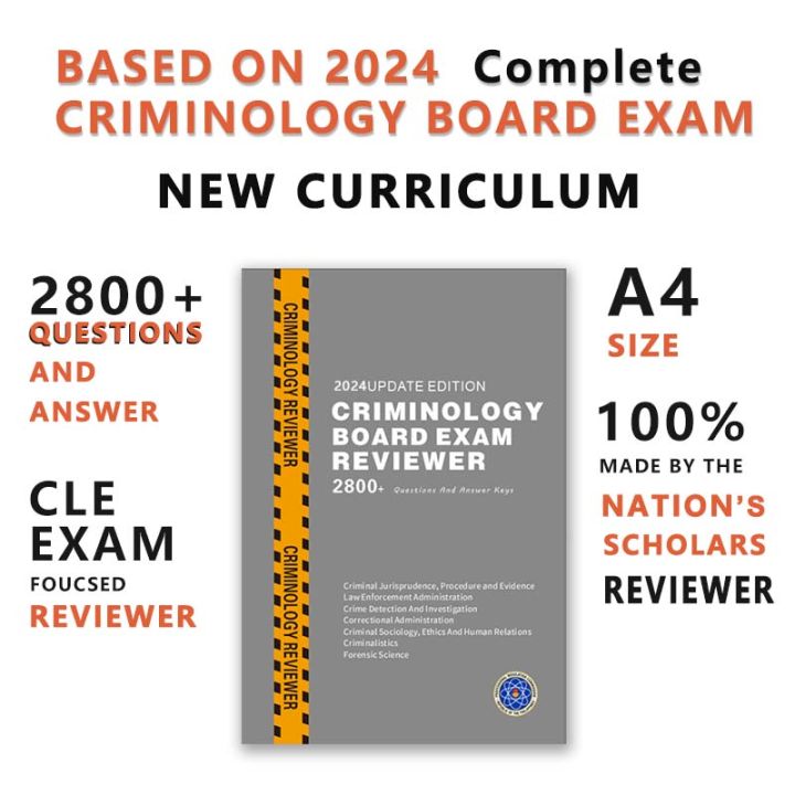 Criminology Exam Reviewer 2024 Complete Board Exam new Curriculum Update Edition Questions ...