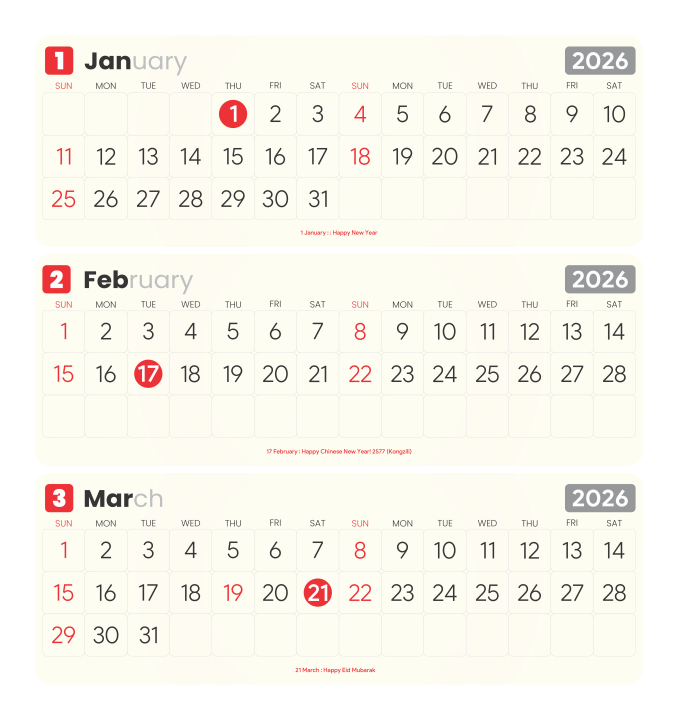 TEMPLATE KALENDER 2026 Corel CDR AI PDF SVG CANVA (7) | Lazada Indonesia