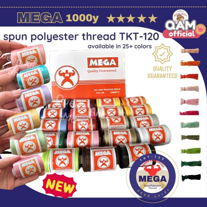 MEGA Sewing Thread 100% Spun Polyester TKT-120 1000 meters | Lazada PH