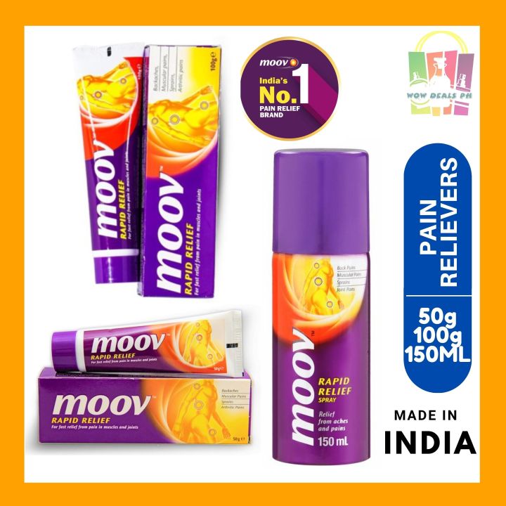 Moov Rapid Relief Pain Relievers 50g , 100 & 150ml | Lazada PH