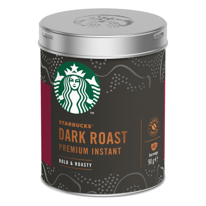 Starbucks Dark Roast Premium Instant Coffee Bold & Roasty 90 Gram ...