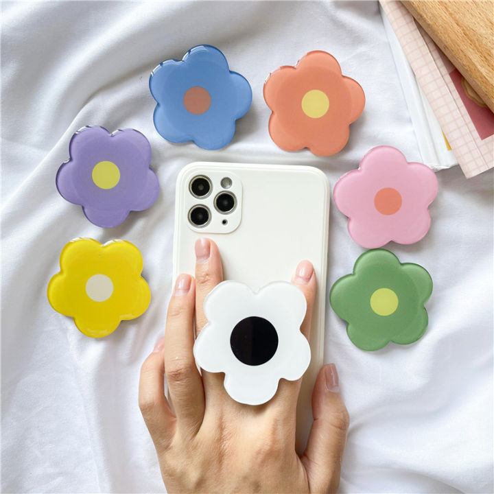 Pop socket stand hp / tab akrilik korean style model bunga warna warni ...
