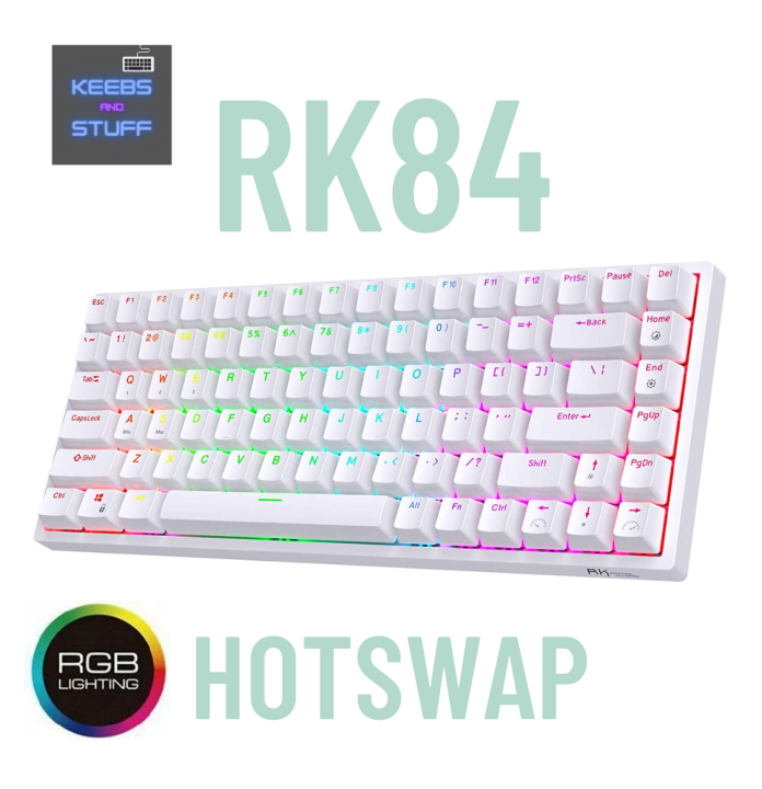 RK 84 RK84 HOTSWAP 84 KEYS 75% HOTSWAPMECHANICAL KEYBOARD FOR GAMING ...