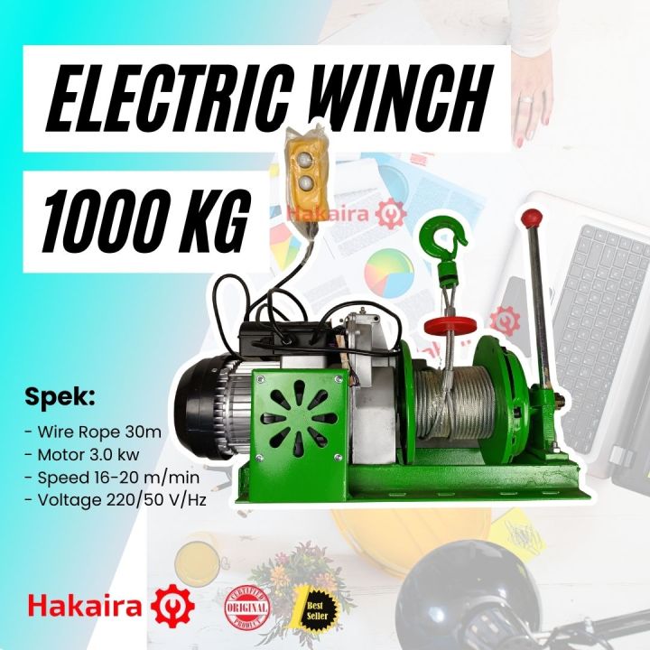 Electric winch - katrol 220v 1000 kg - katrol pengait | Lazada Indonesia