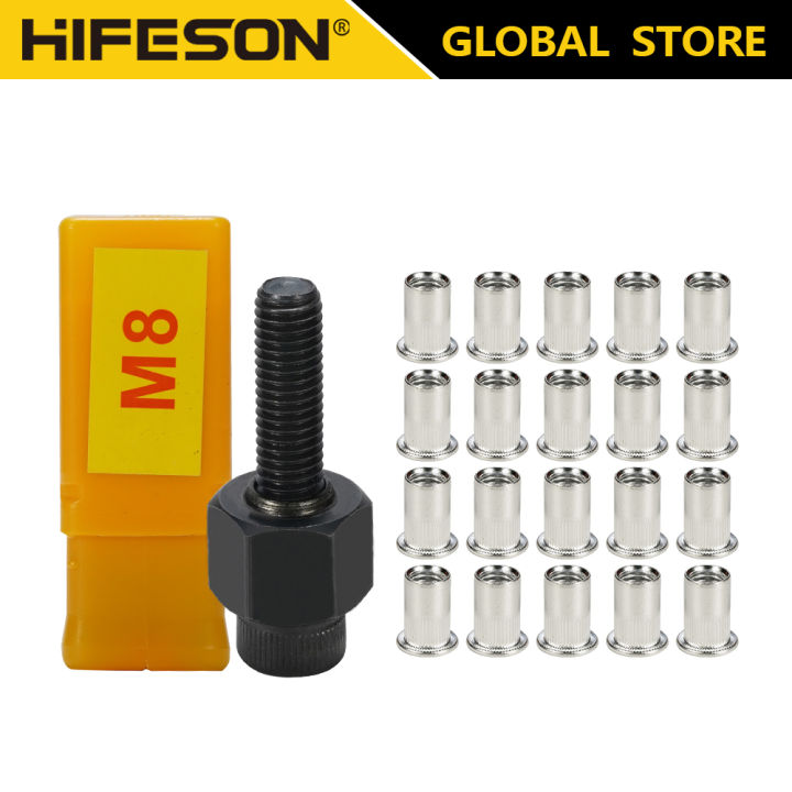 HIFESON Rivnut Tool Head Nuts Manual Riveter Hand Rivet Nut Tool with ...