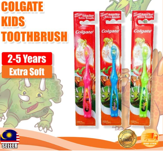 Colgate Kids Dinosaur Toothbrush 2-5 Years Extra Soft 1s Random colour ...