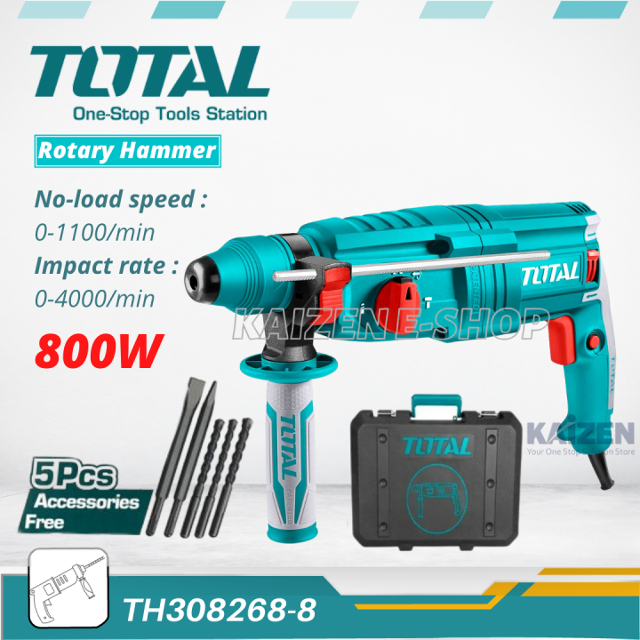 TOTAL TH306236-8 (650W) / TH308268-8 (800W) 3 IN 1 Rotary Hammer | Lazada
