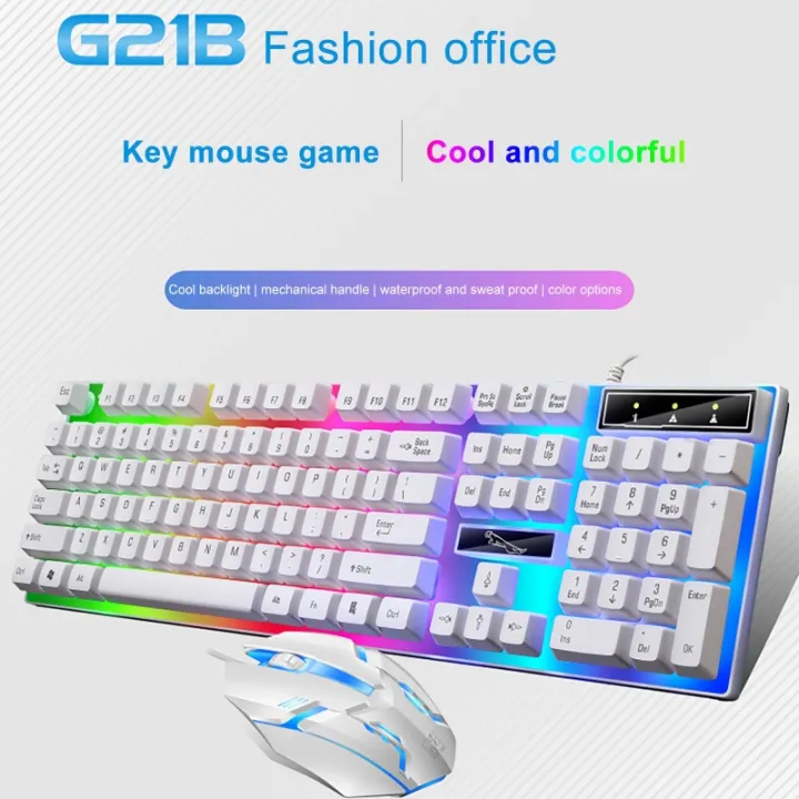 G21 RGB USB Backlight Gaming Keyboards Led Rainbow Color Led Backlight ...