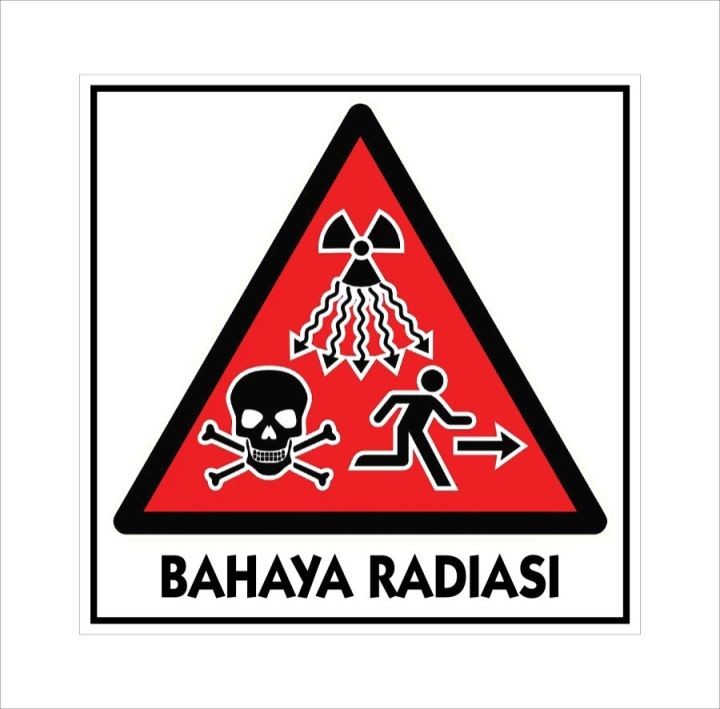 STIKER VINYL BAHAYA RADIASI Uk. 15 x 15 CM SIGN RAMBU K3 | Lazada Indonesia