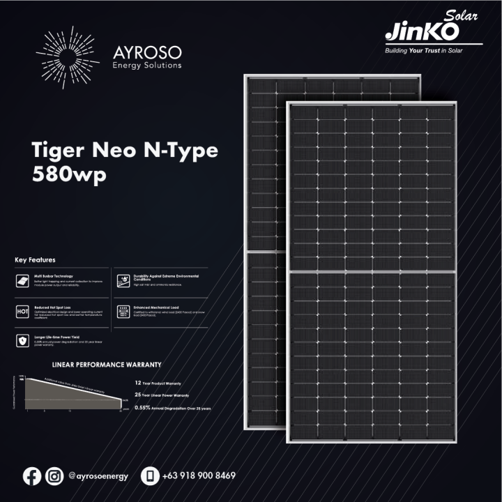 580 WP JINKO SOLAR PANEL TIGER NEO N-TYPE | Lazada PH