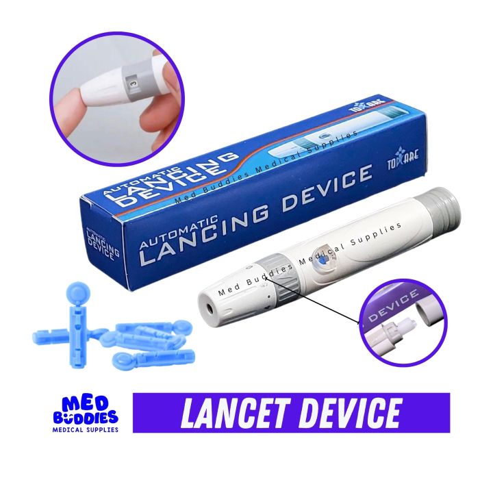 Blood-Sampling Round Lancing Device | Lancet Pen with 50 PCS Lancets ...