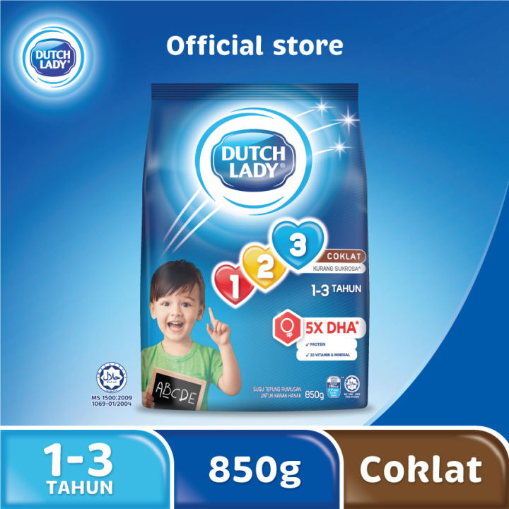 Dutch Lady Milk formula 123 Chocolate Flavour 850g | Lazada