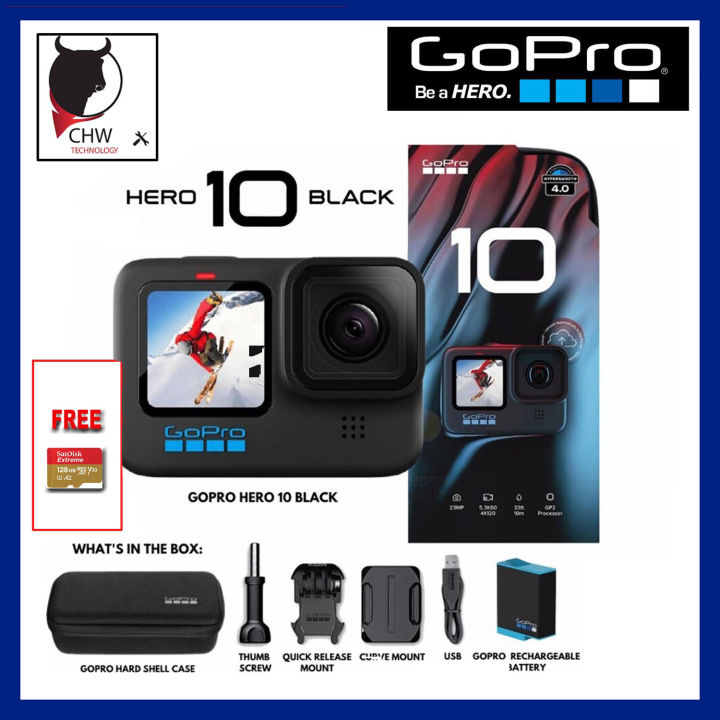 GOPRO ORIGINAL MALAYSIA GOPRO HERO 10 HERO 10 FREE EXTREME SANDISK ...