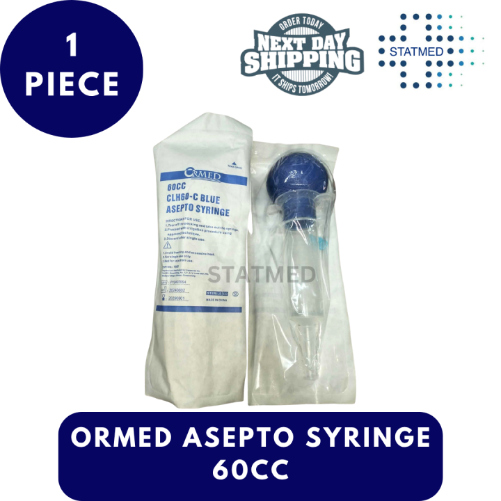 Ormed Asepto Syringe 60cc l 1 Piece | Lazada PH