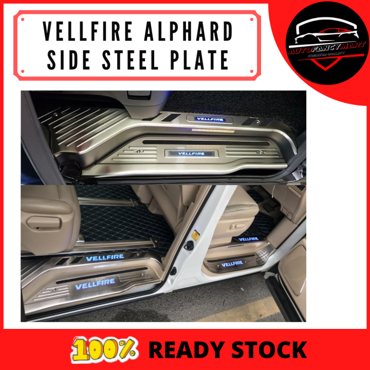 (304 WHITE ALUMINUM) TOYOTA ALPHARD VELLFIRE ANH20 2008-2014 Side Steel ...