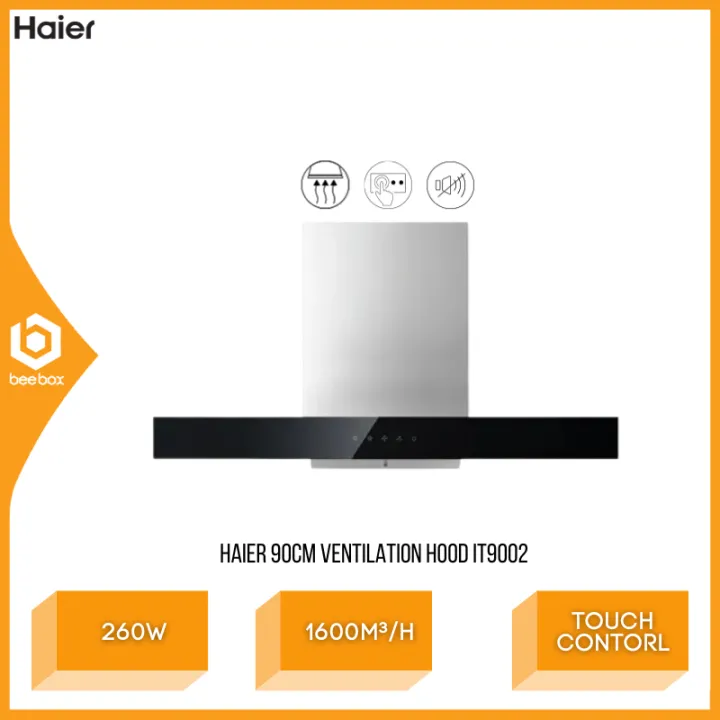 Haier Ventilation Hood 90cm Stainless Steel High Suction Power Quiet ...